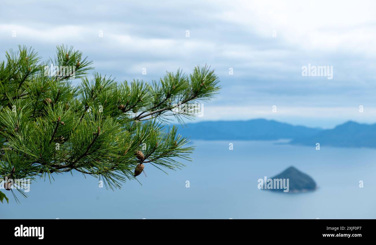 Japan, Seto Inland Sea view from Miyajima island, viewpoint on mount ...