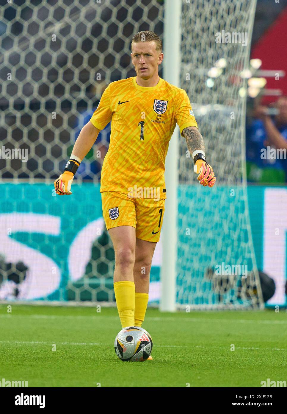 Jordan Pickford, England 1 in the final match SPAIN - ENGLAND 2-1 of ...
