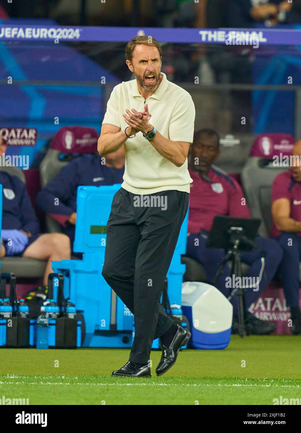 Gareth Southgate, headcoach England, in the final match SPAIN - ENGLAND ...