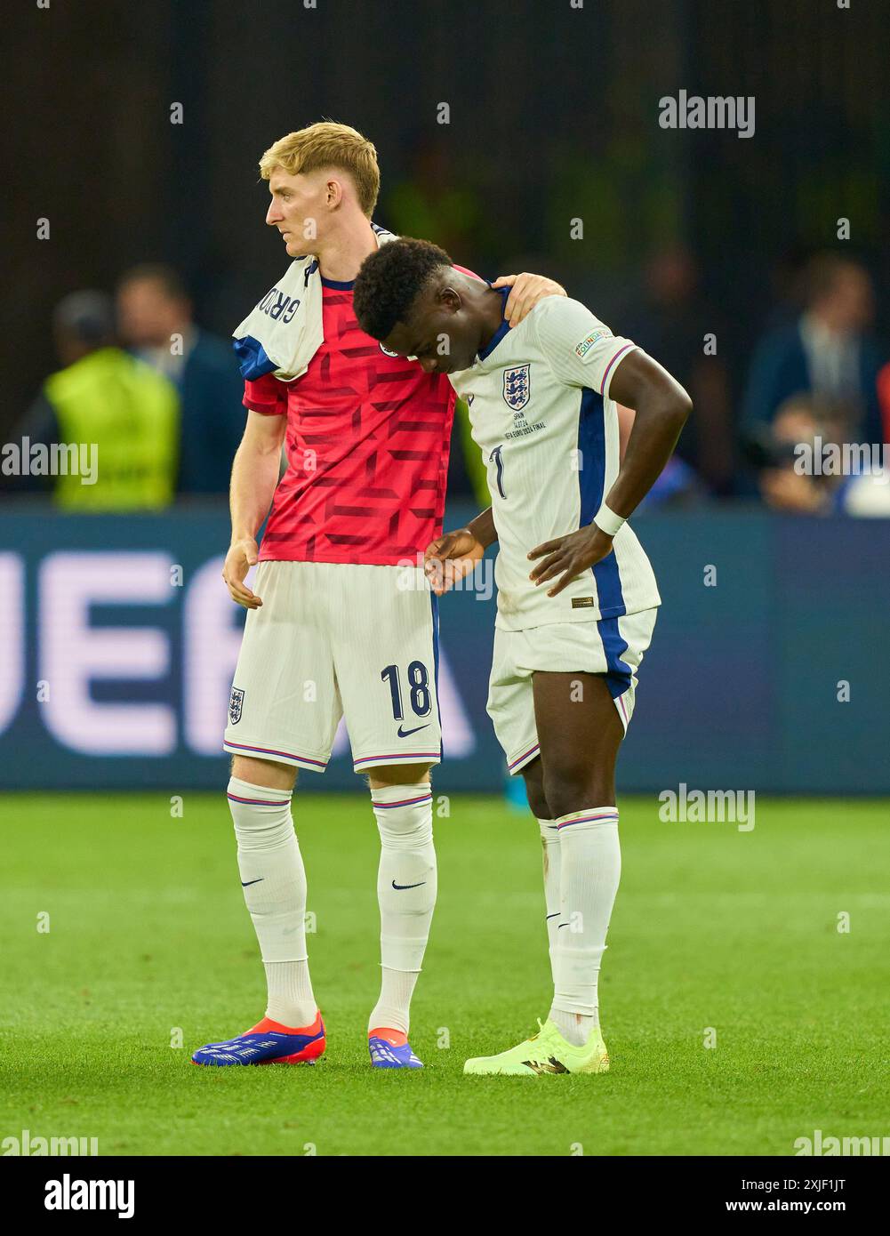 Anthony Gordon, England 18 Bukayo Saka, England 7. frustrated after the ...
