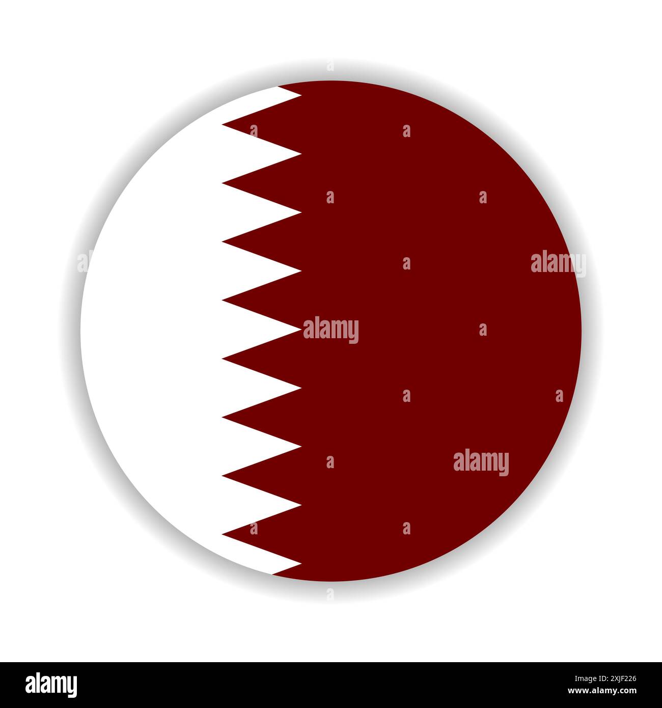 Round flag of Qatar. Vector Illustration Stock Vector Image & Art - Alamy