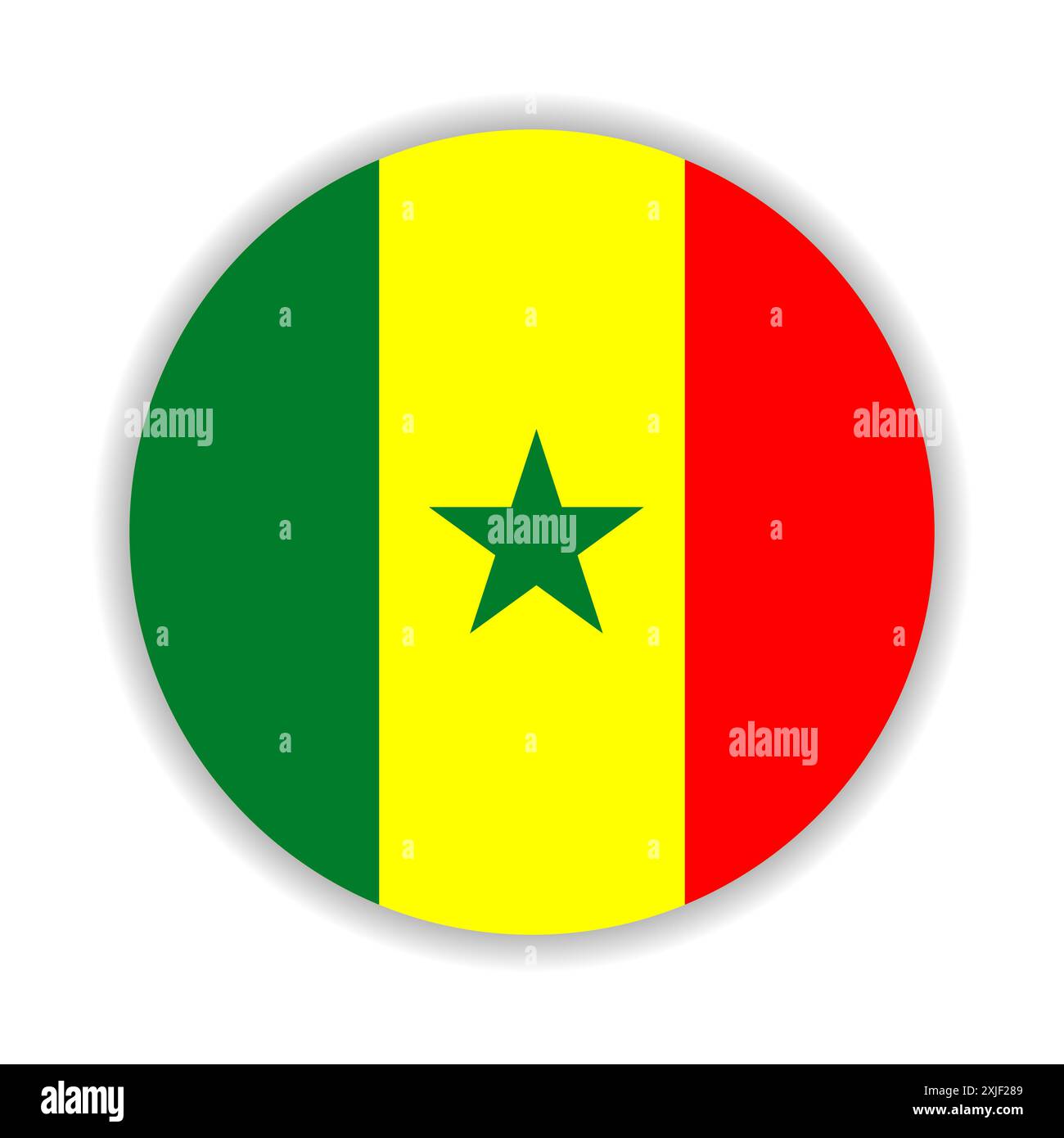 Round flag of Senegal. Vector Illustration Stock Vector Image & Art - Alamy