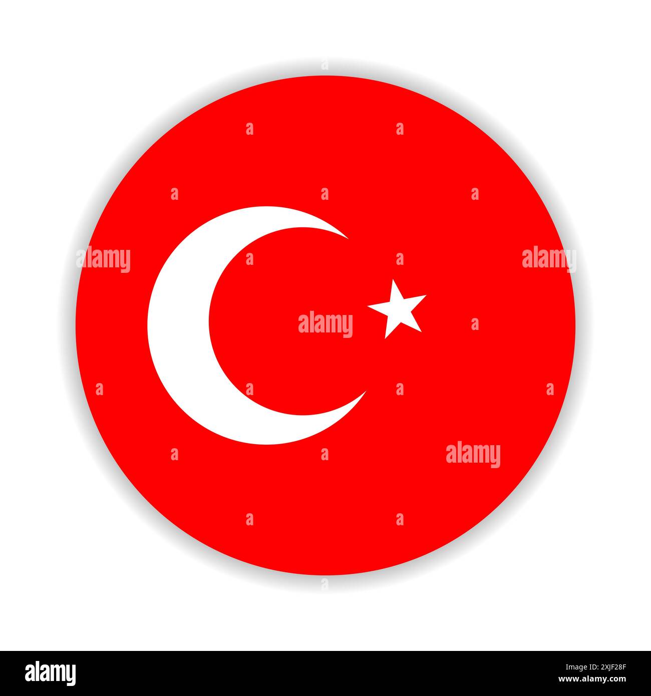 Round flag of Turkey. Vector Illustration Stock Vector Image & Art - Alamy