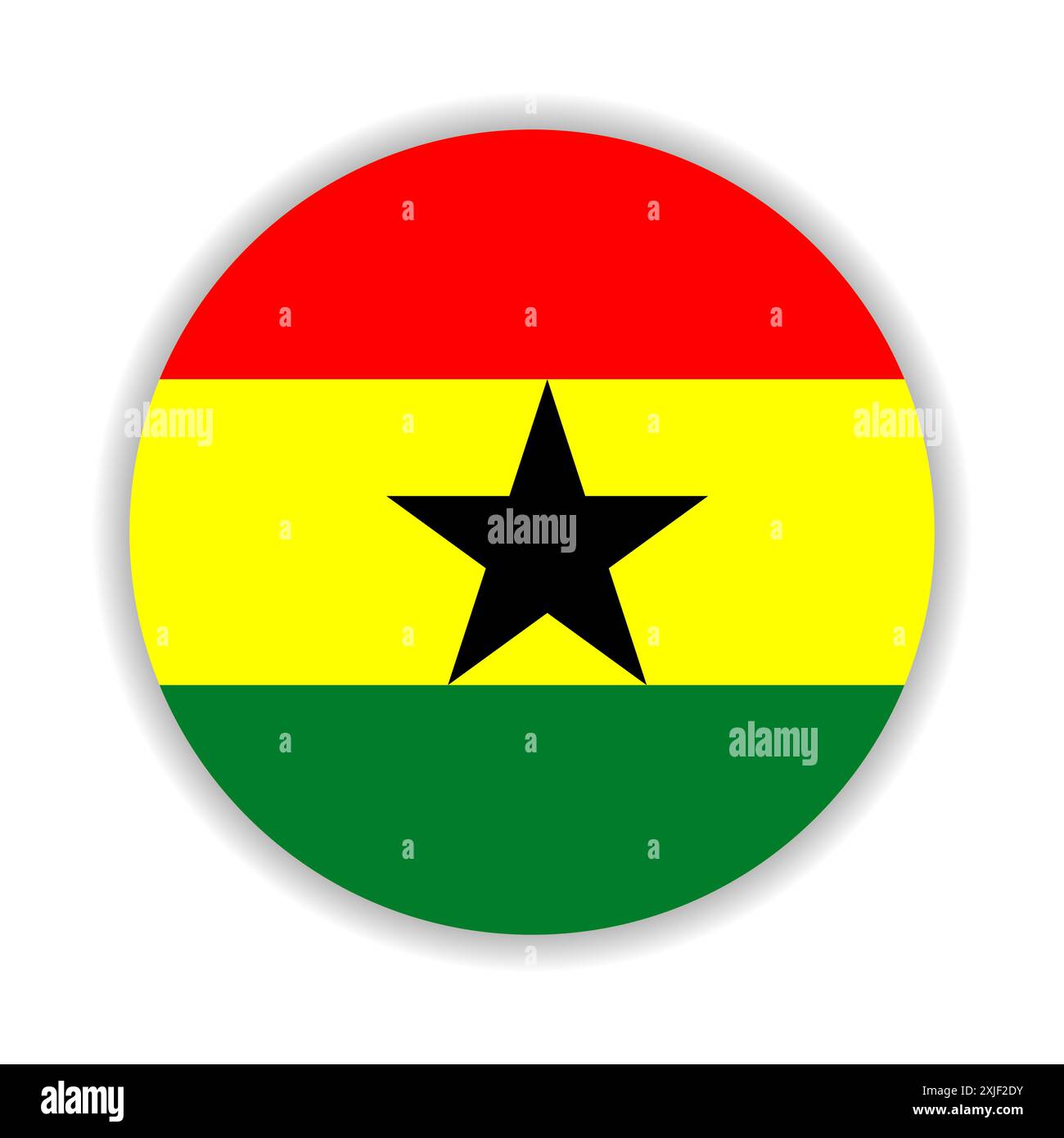 Round flag of Ghana. Vector Illustration Stock Vector Image & Art - Alamy