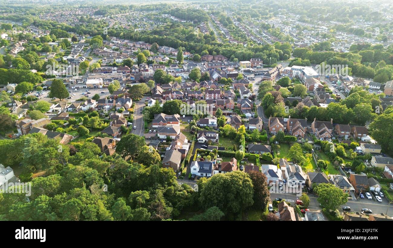 aerial view of Broadstone suburb of Poole in Dorset, UK Stock Photo - Alamy