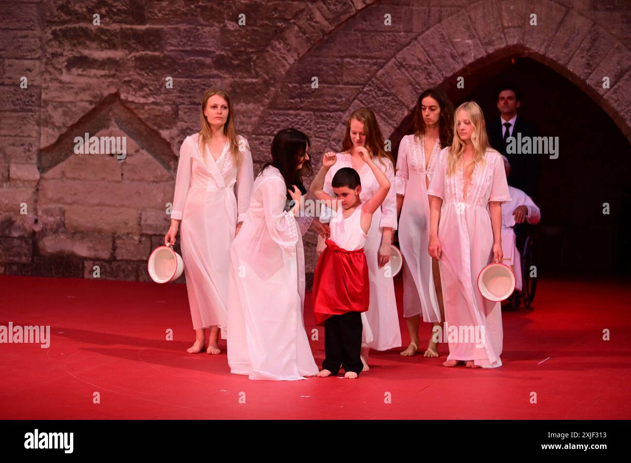 Festival d'Avignon IN 2024 "Damön. El funeral Bergman"by Angélica Liddell, performed in the main ...