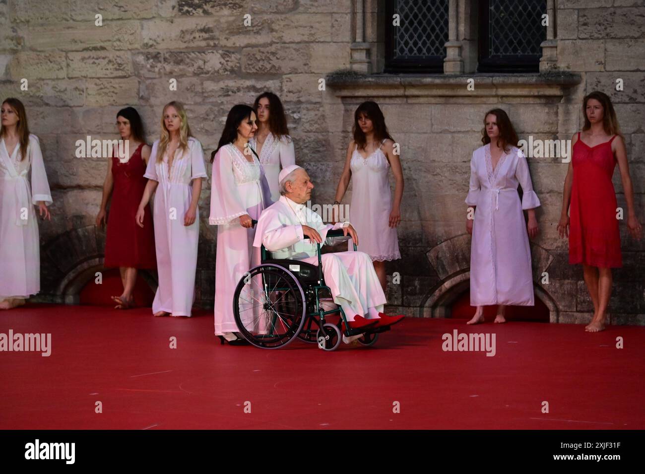 Festival d'Avignon IN 2024 "Damön. El funeral Bergman"by Angélica Liddell, performed in the main ...