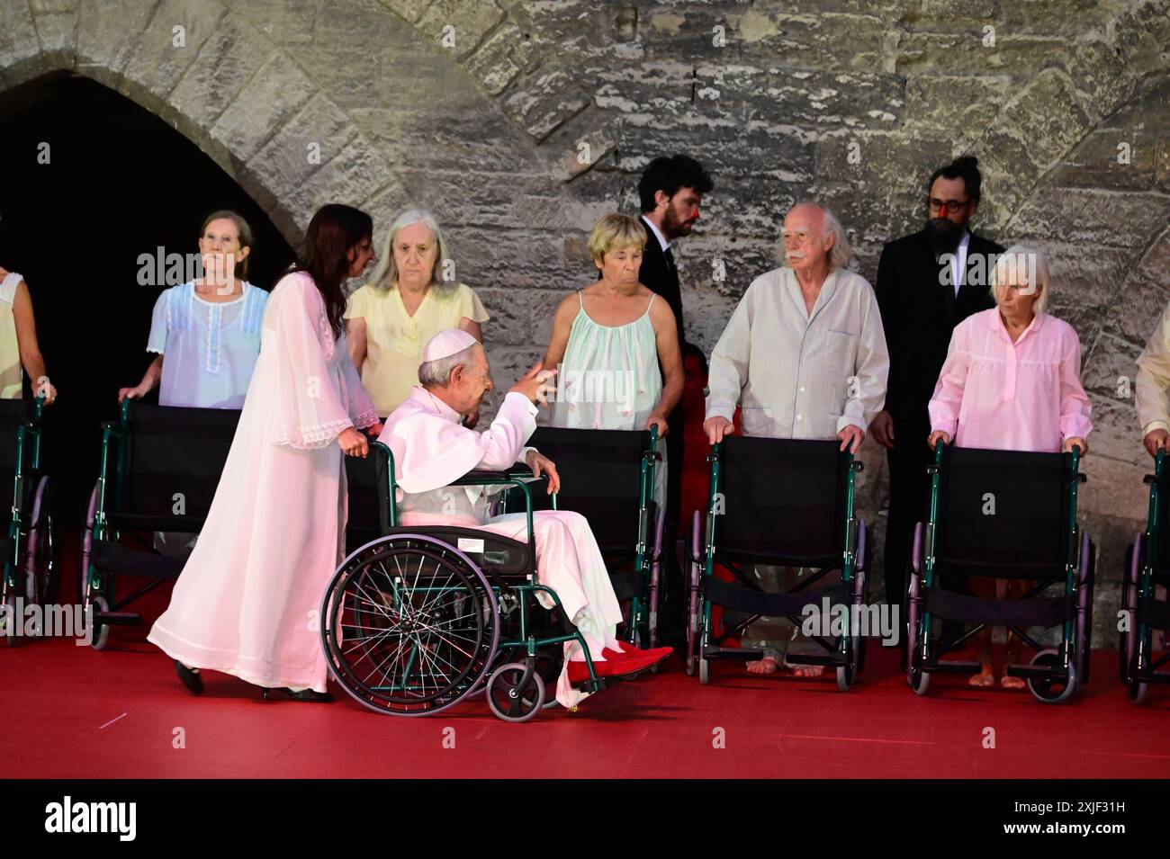 Festival d'Avignon IN 2024 "Damön. El funeral Bergman"by Angélica Liddell, performed in the main ...