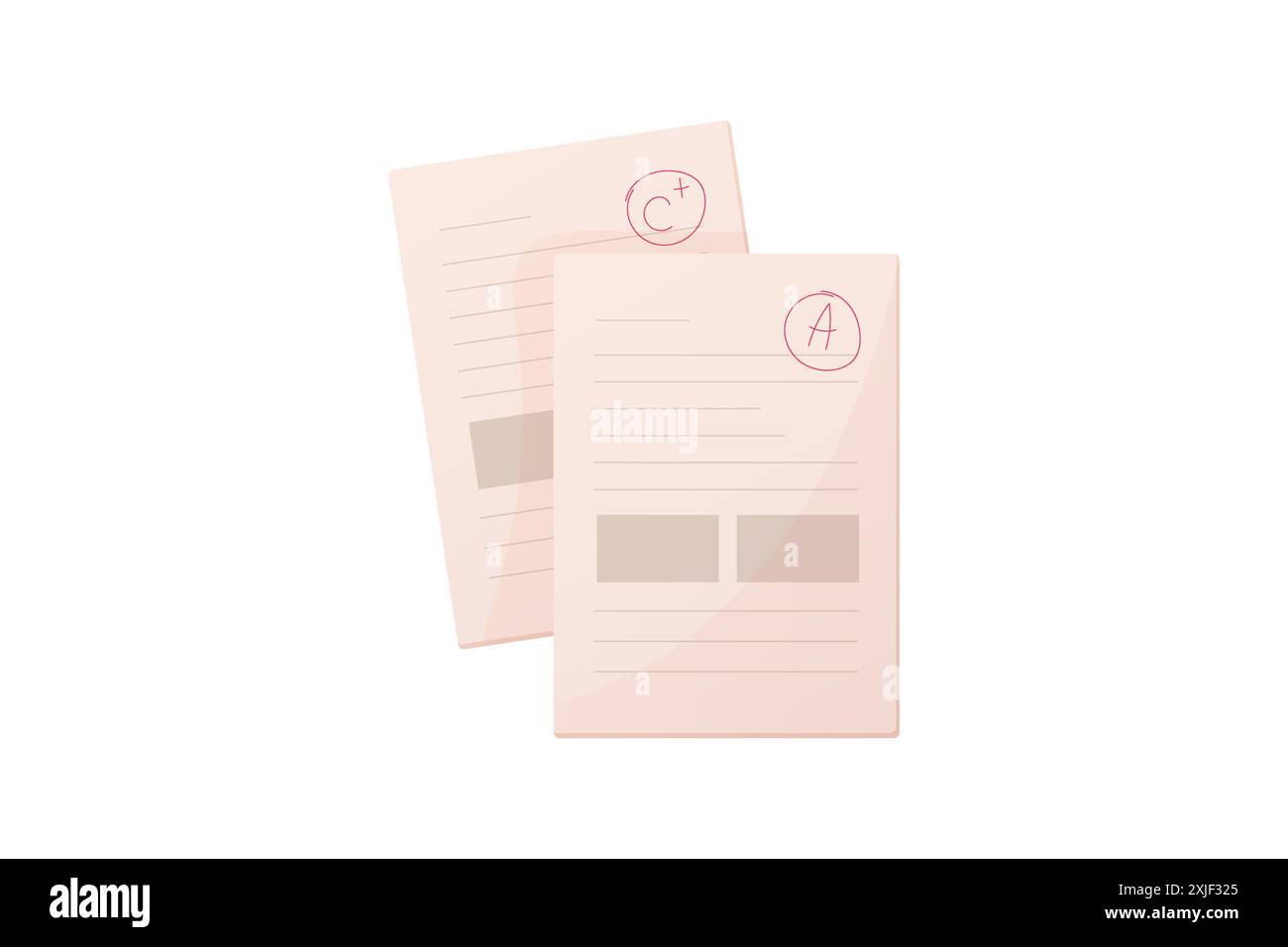 School grade sheet. study, textbook isolated on white background ...