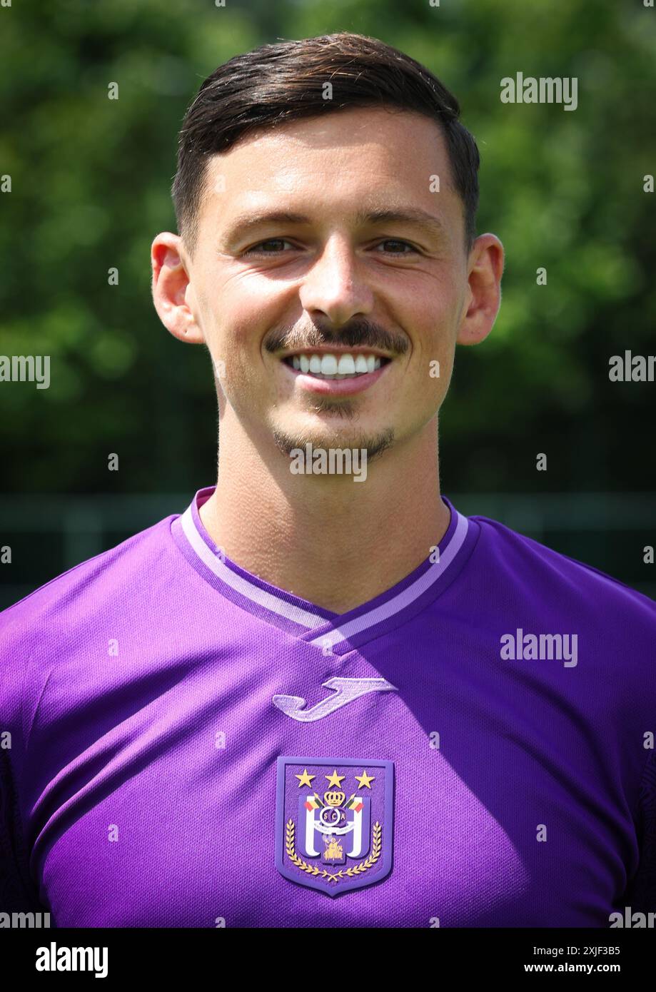 Brussels, Belgium. 18th July, 2024. Anderlecht's Alexis Flips poses for ...