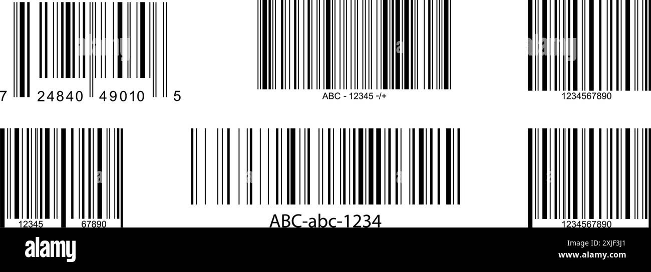 Set of barcode label templates isolated on white background. Bar code ...