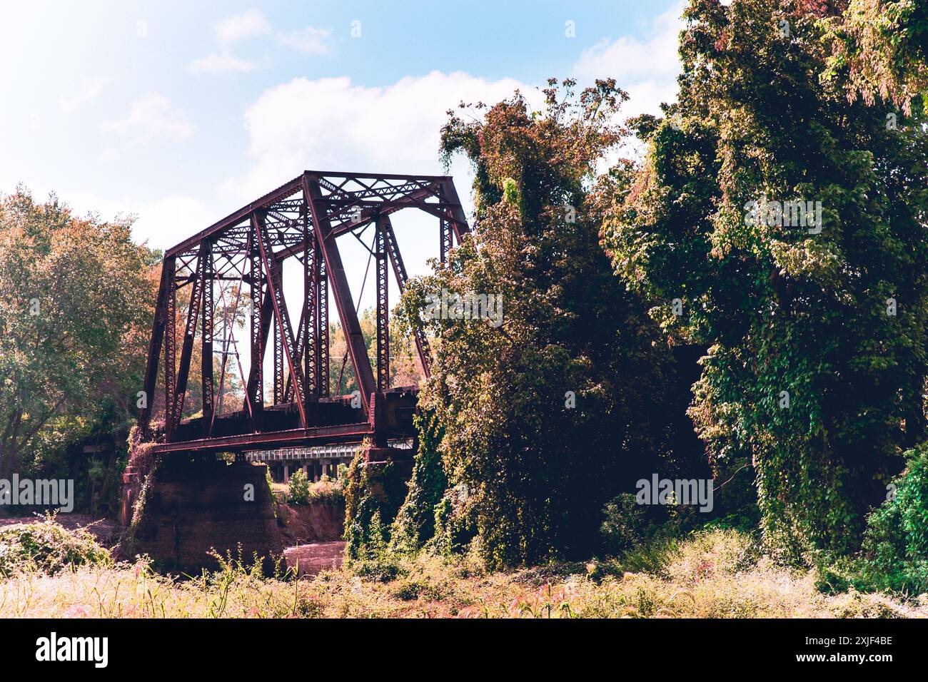Rural scene, rusty railroad bridge in Jefferson, Texas Stock Photo - Alamy
