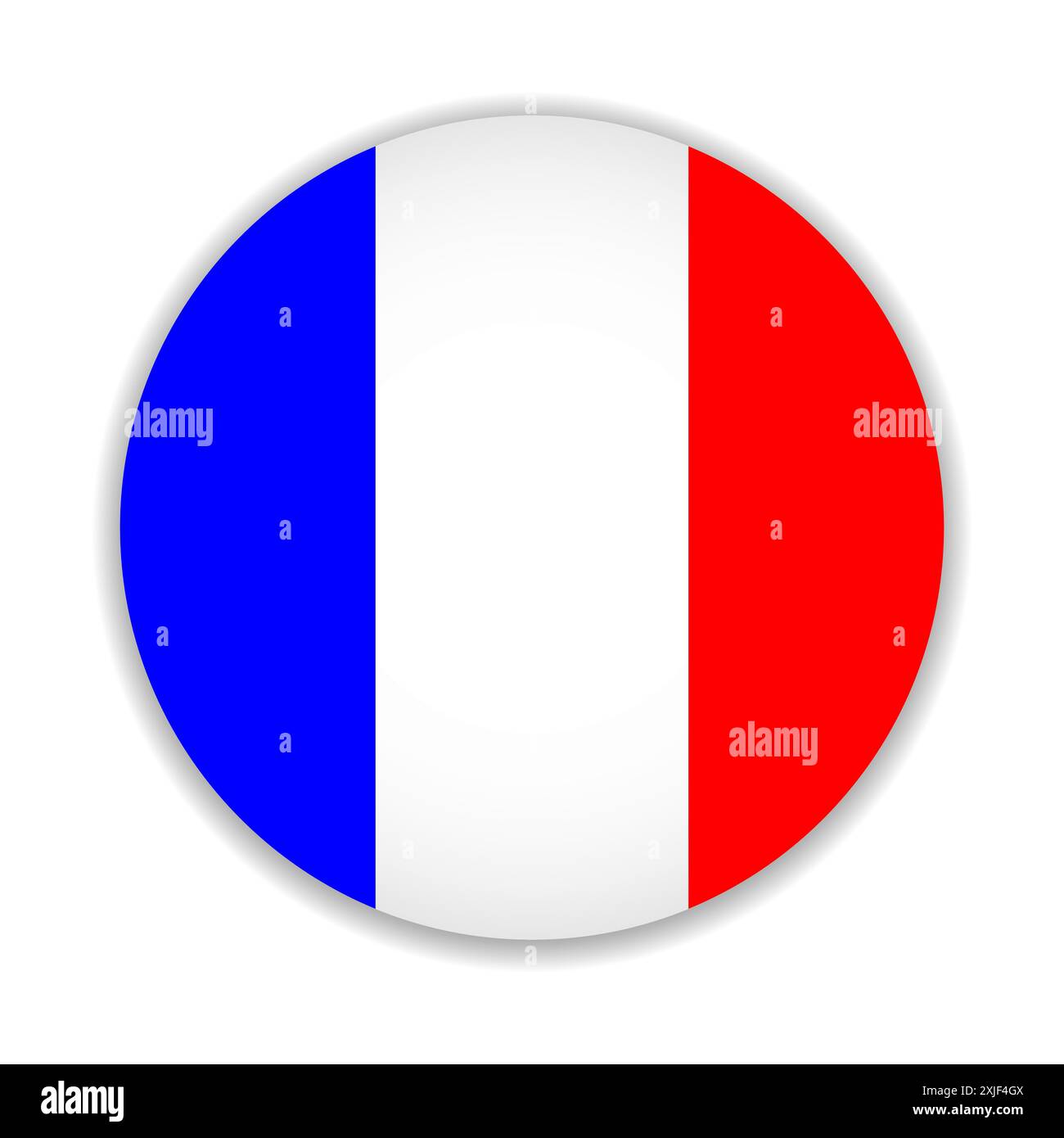 Round flag of France. Vector Illustration Stock Vector Image & Art - Alamy