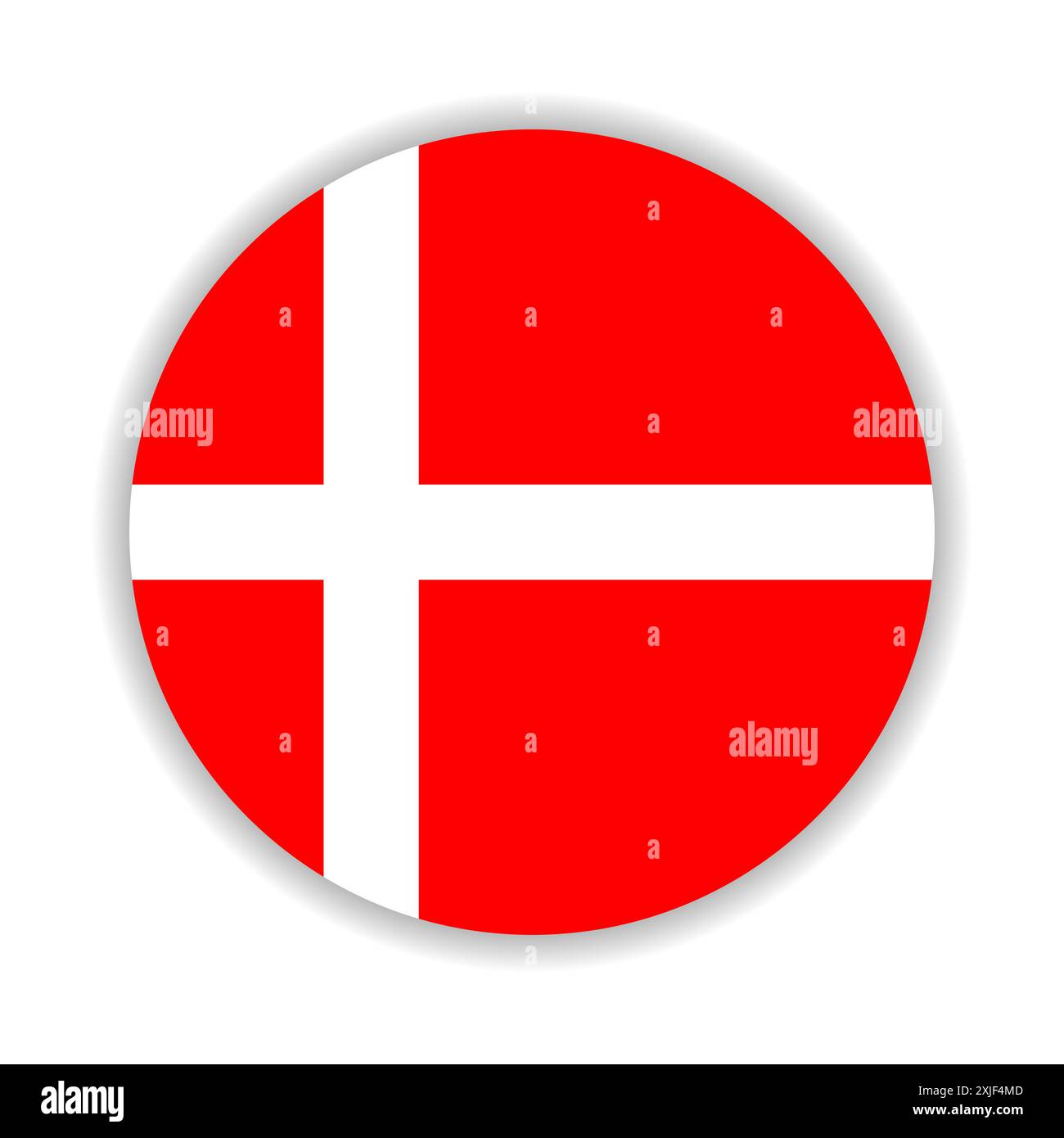 Round flag of Denmark. Vector Illustration Stock Vector Image & Art - Alamy
