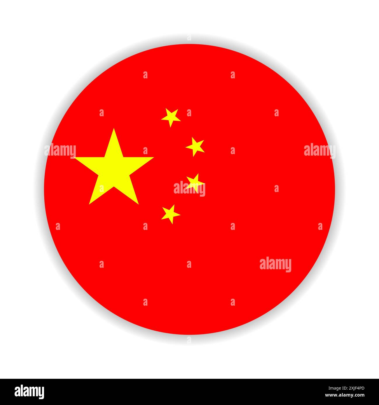 Round flag of China. Vector Illustration Stock Vector Image & Art - Alamy