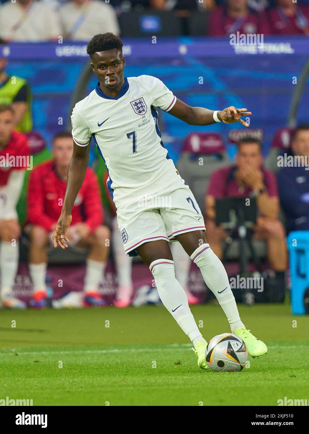 Bukayo Saka, England 7. in the final match SPAIN - ENGLAND 2-1 of the ...