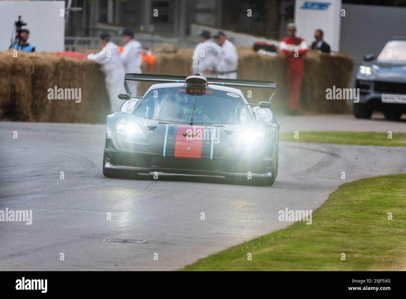 2024 Gordon Murray Automotive T.50s Niki Lauda XP2 car driving up the hill climb track at the ...