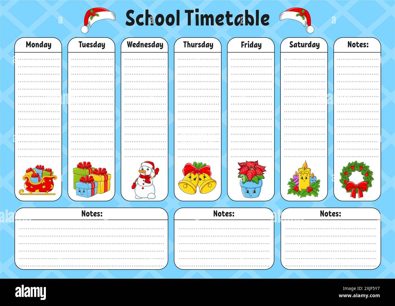 School schedule. Timetable for schoolboys. Empty template. Weekly ...