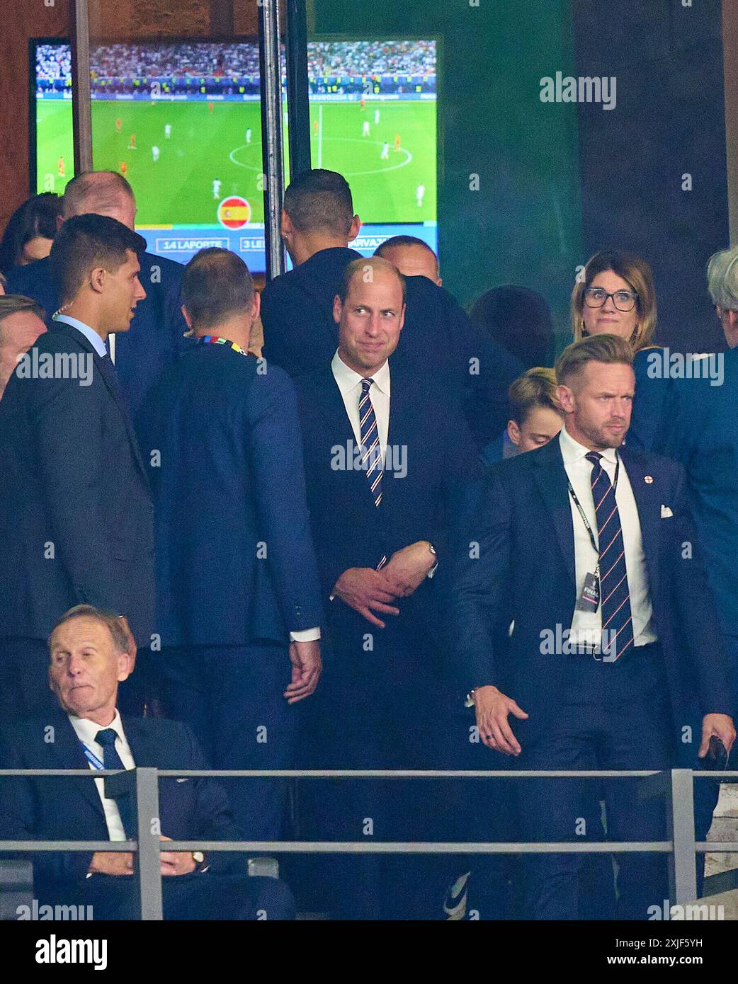 William Prince of Wales arrives to the second half in the final match ...