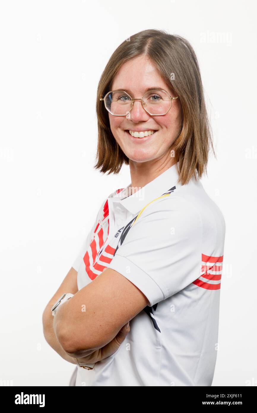Brussels, Belgium. 18th July, 2024. Darleen Pollet pictured during a photoshoot for the Belgian ...