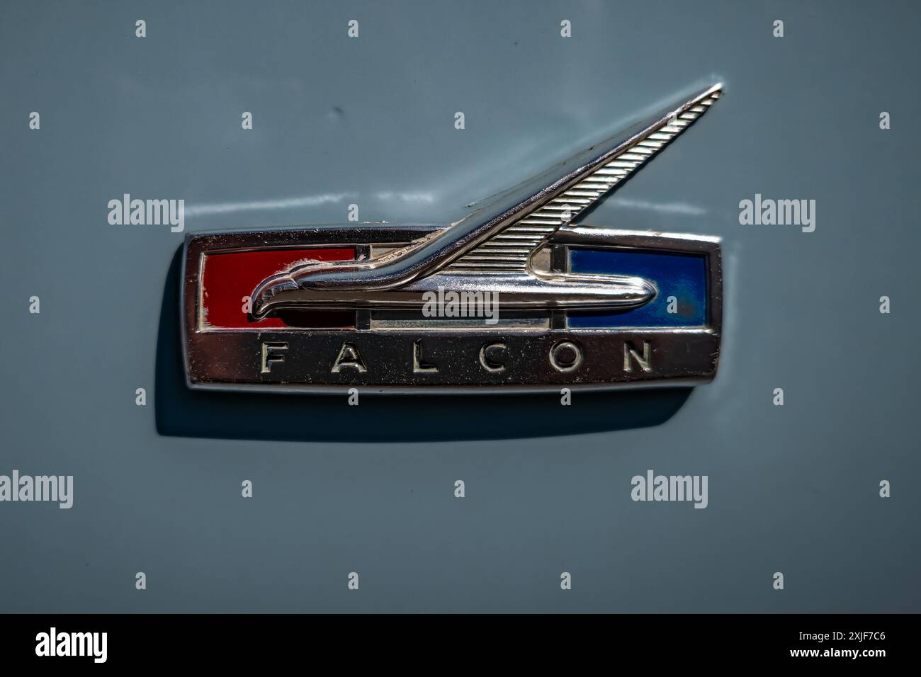 Gulfport, MS - October 01, 2023: Close up detail view of a 1964 Ford ...