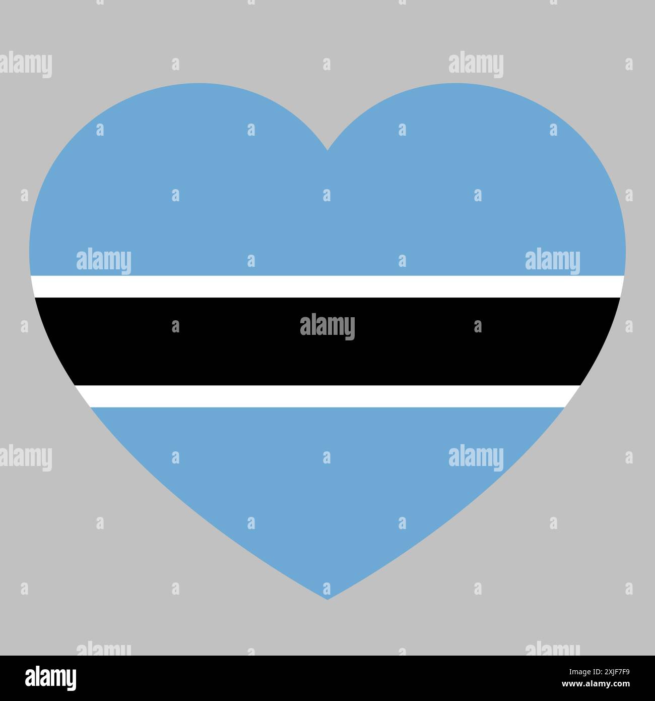 flag of Botswana in form of heart, symbol of love Stock Vector Image ...