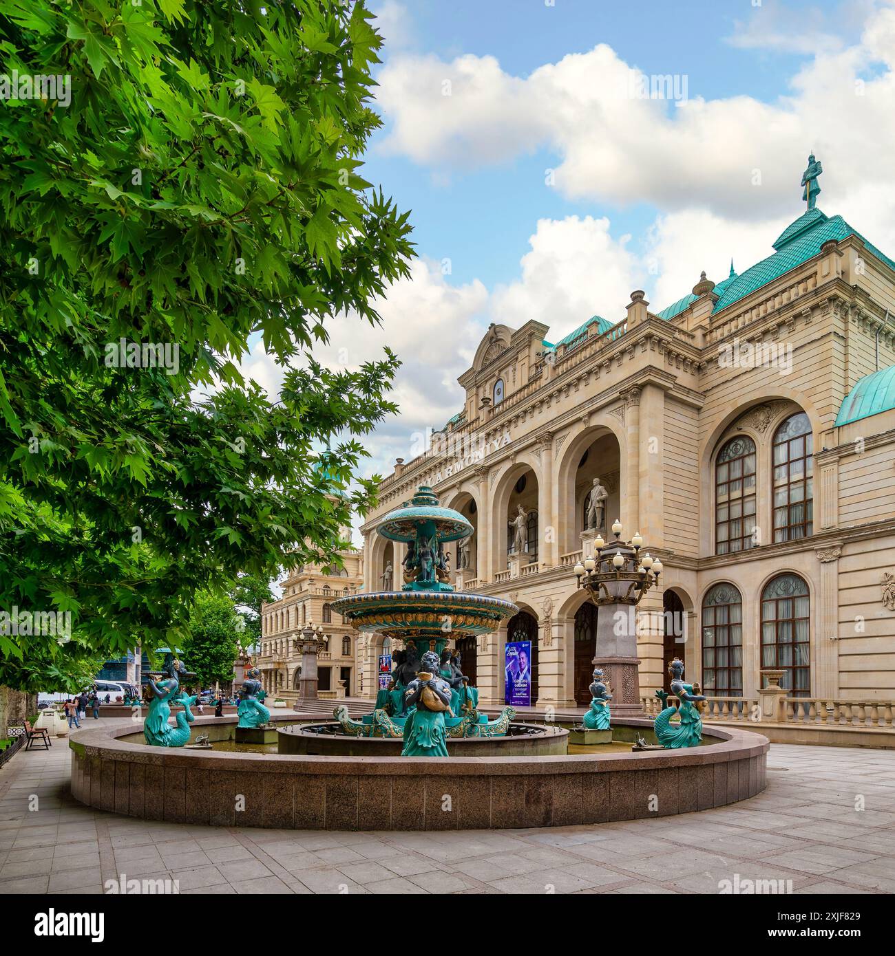 Ganga, Azerbaijan - May 13 2024: Fountain with sculptures, located ...