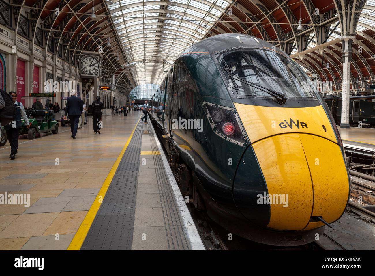London, UK. 18 July 2024. A GWR, Great Western Railways, train at ...