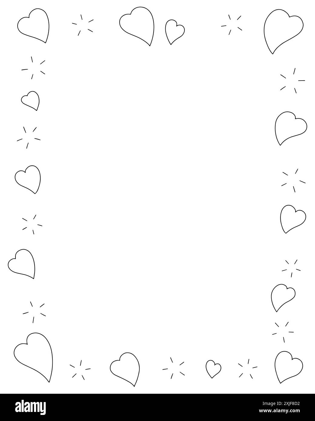 Valentines Day Borders Black And White