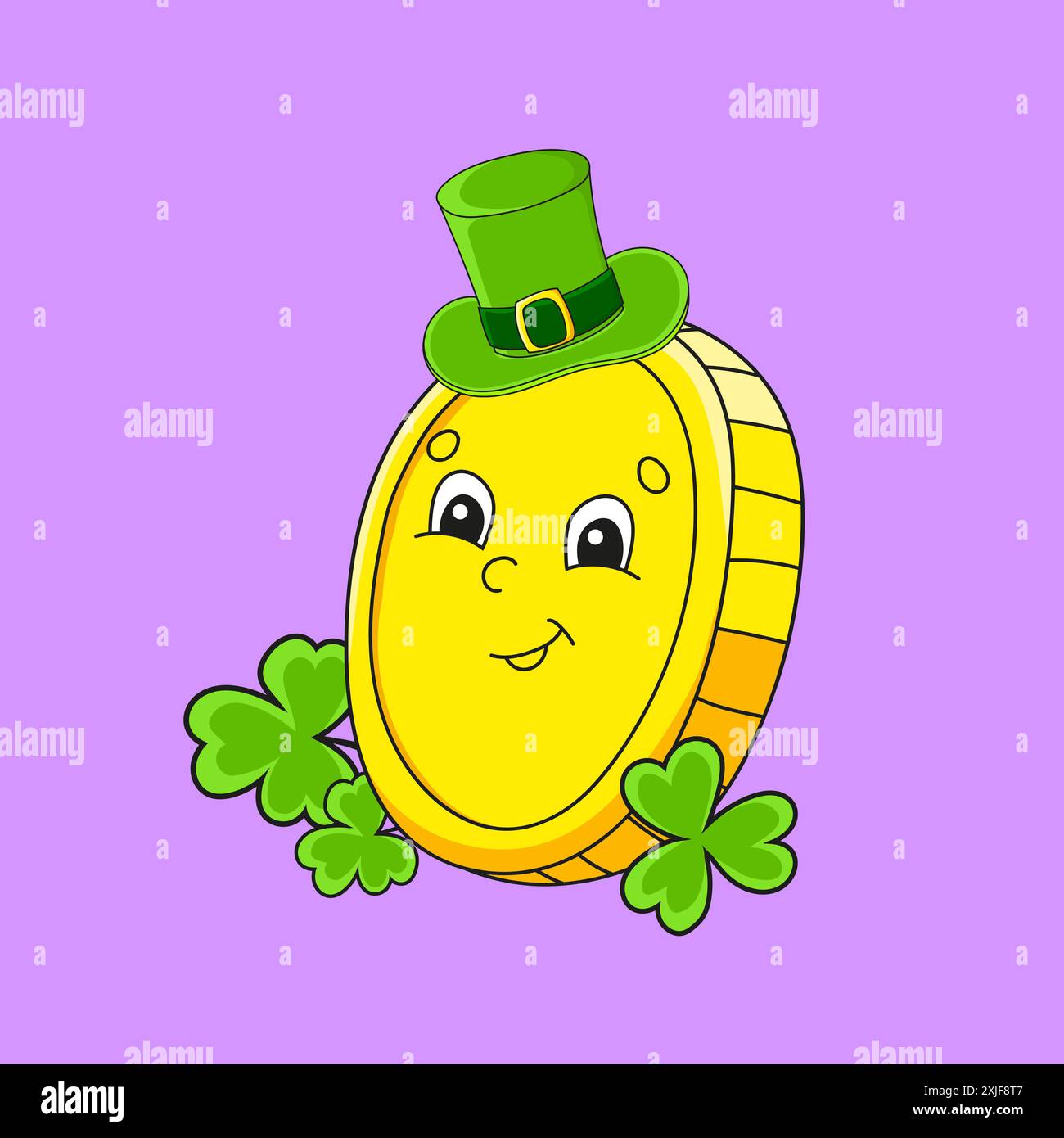 Cute character. Template for your design, books, stickers, cards ...