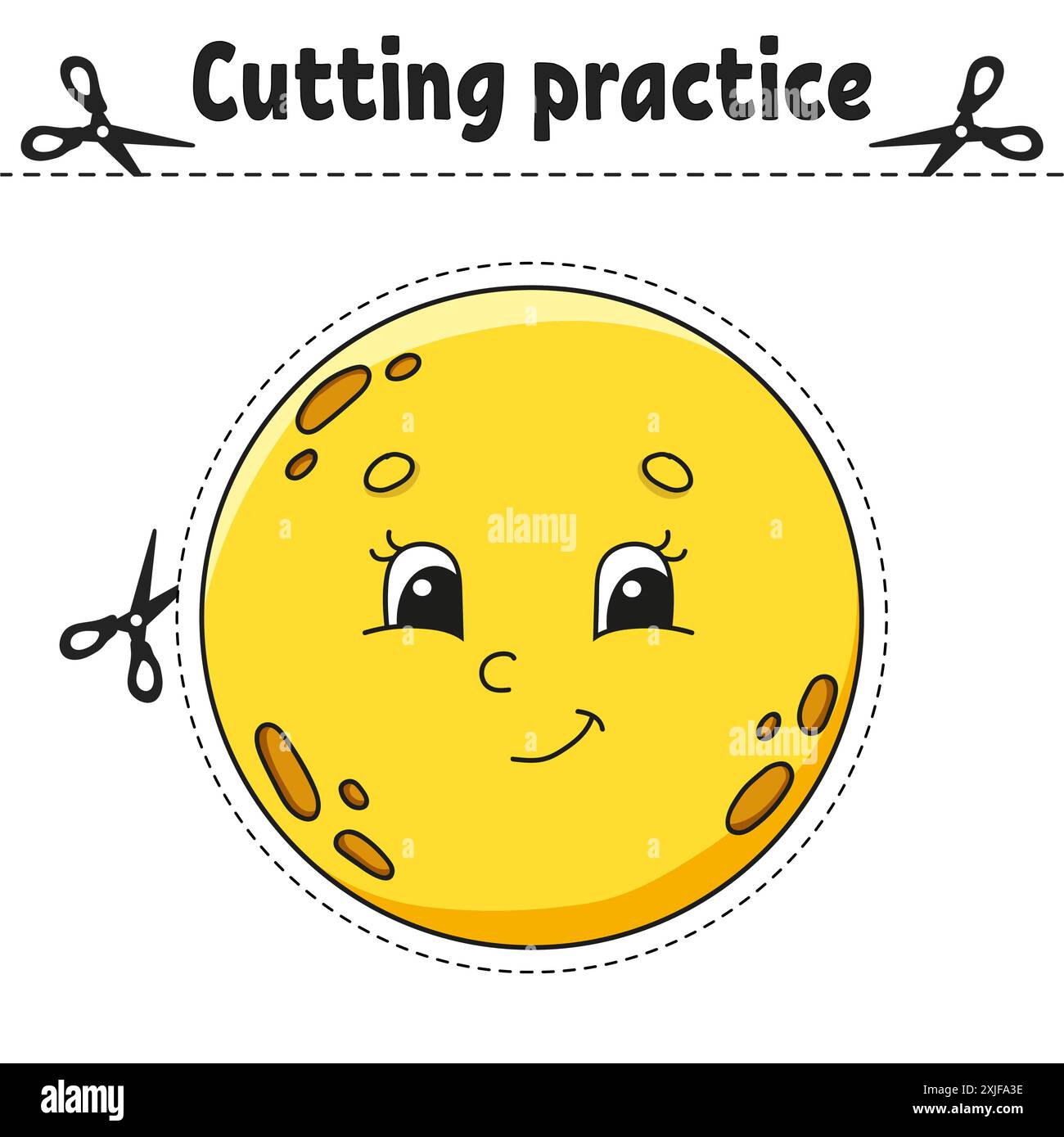 Kid cutting line Stock Vector Images - Alamy