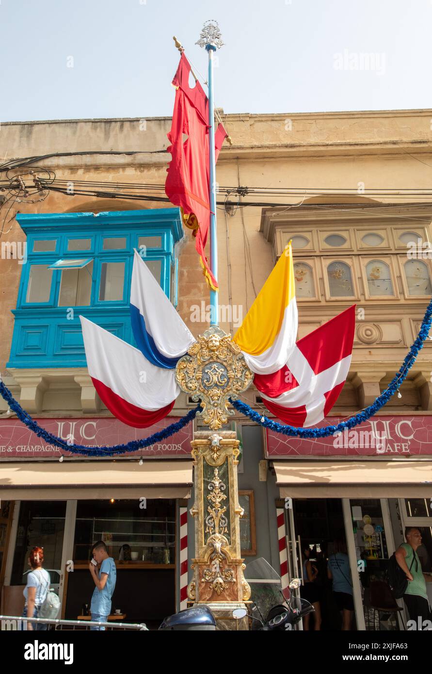 Street decorations Malta Stock Photo - Alamy
