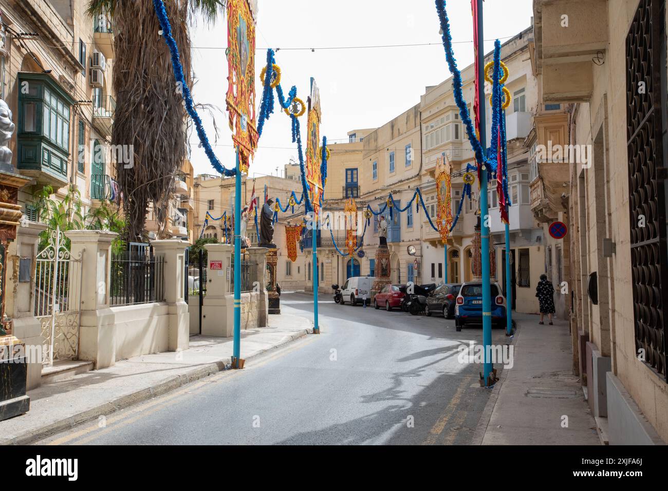 Street decorations Malta Stock Photo - Alamy