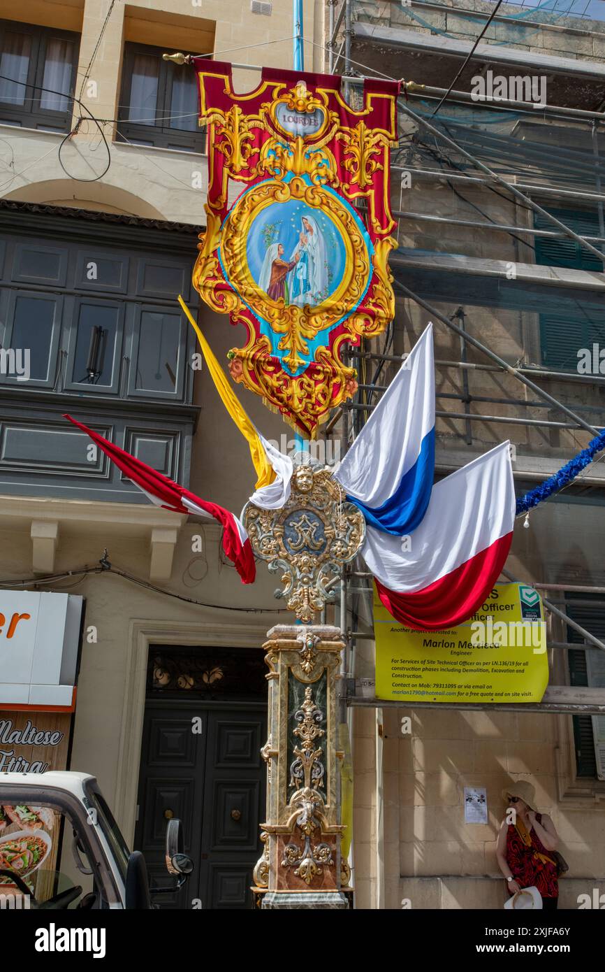 Street decorations Malta Stock Photo - Alamy