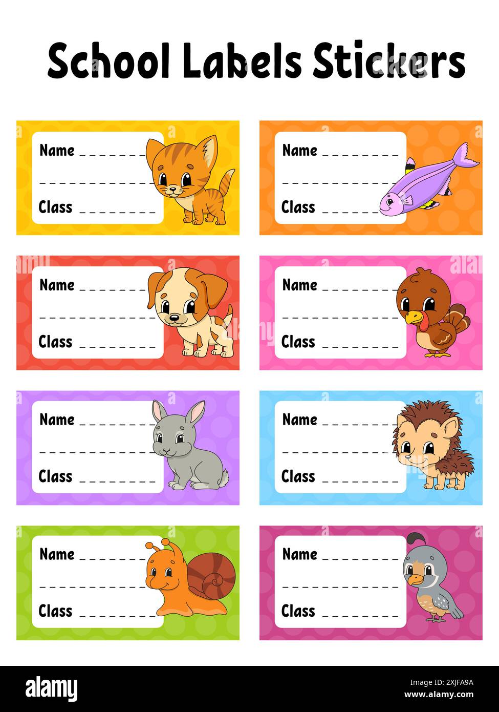 Bright stickers. Rectangular label. Color vector isolated illustration ...