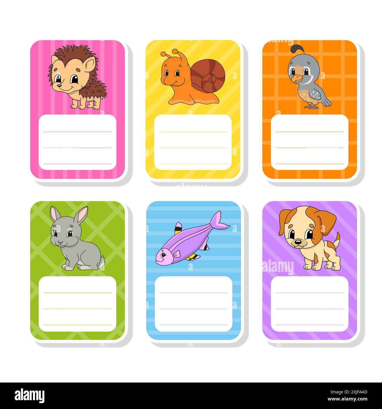 Bright stickers. Rectangular label. Color vector isolated illustration ...