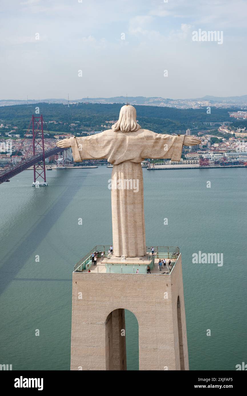 Aerial view of Sanctuary of Christ the King or Santuario de Cristo Rei ...