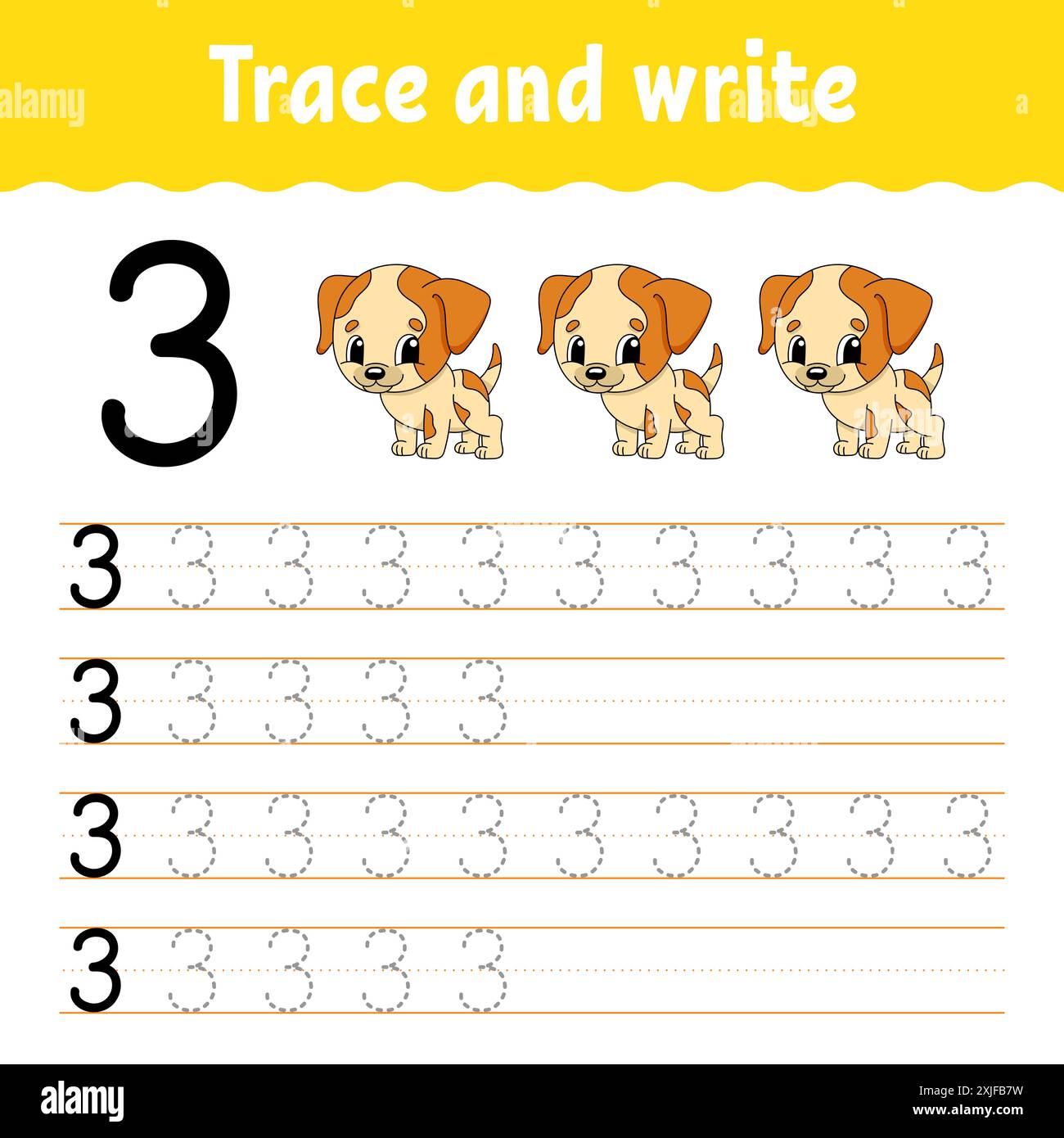 Learn Numbers. Trace and write. Handwriting practice. Learning numbers ...