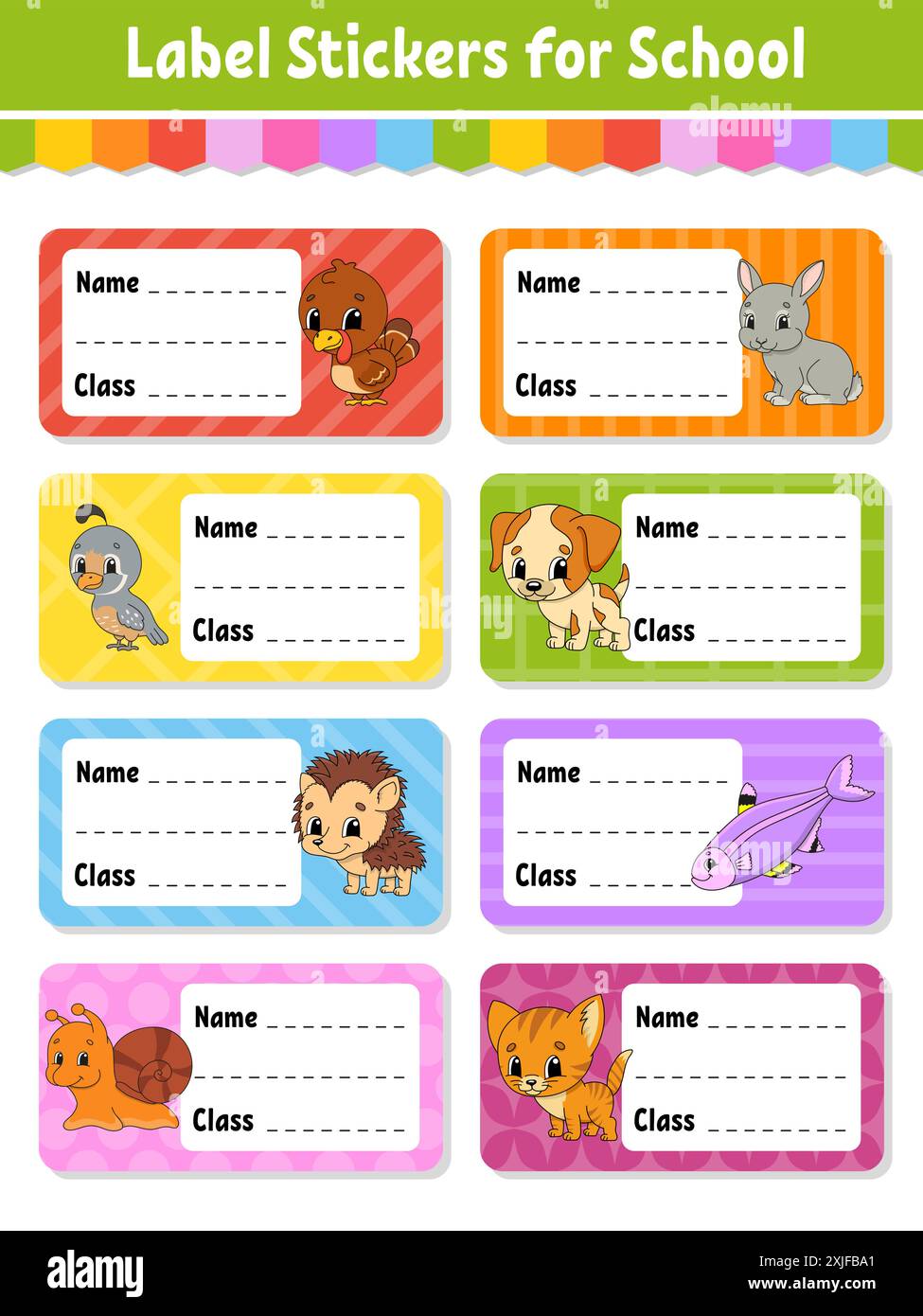 Bright stickers. Rectangular label. Color vector isolated illustration ...