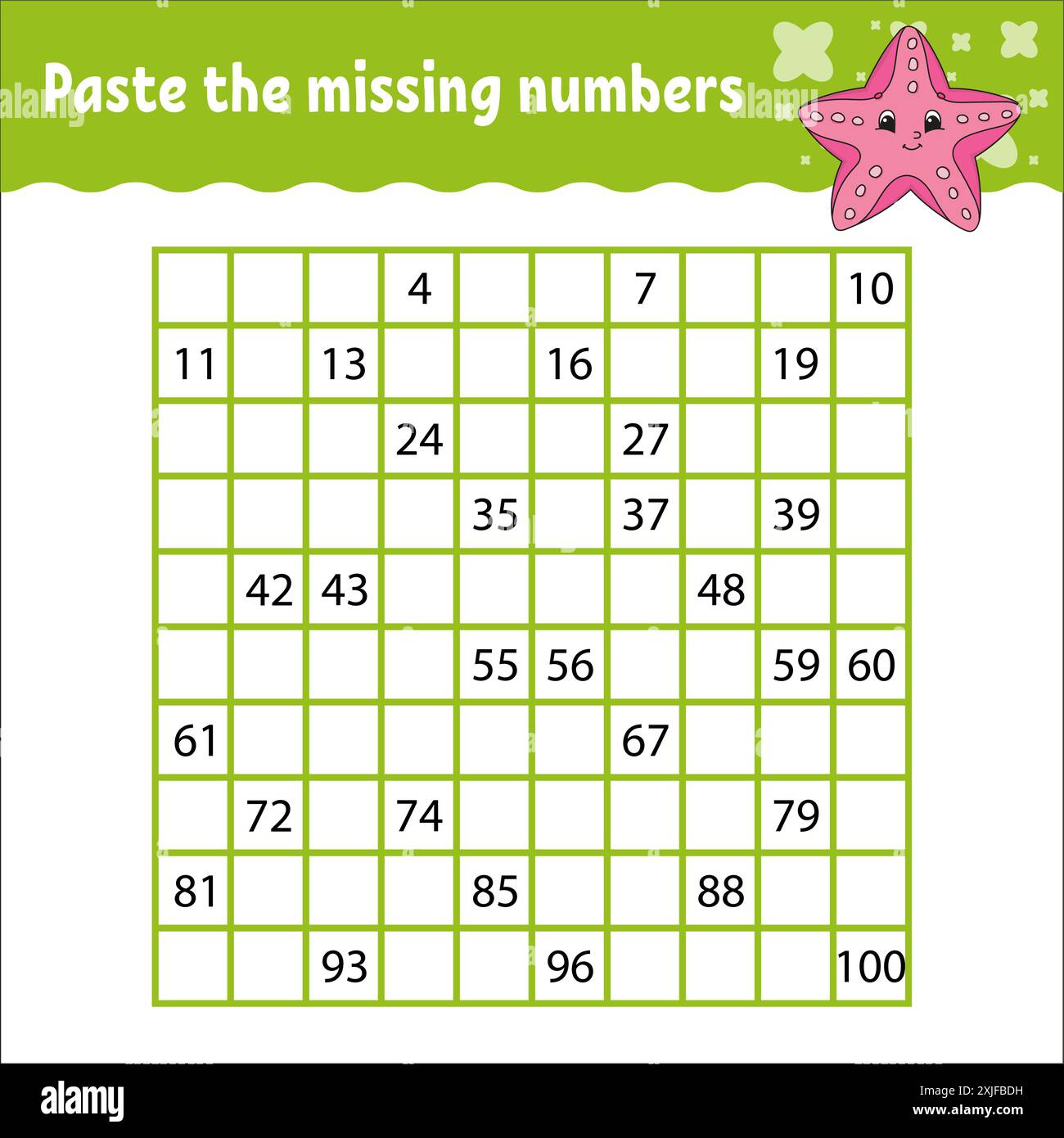 Mathematical square maze. Game for kids. Number labyrinth. Education ...