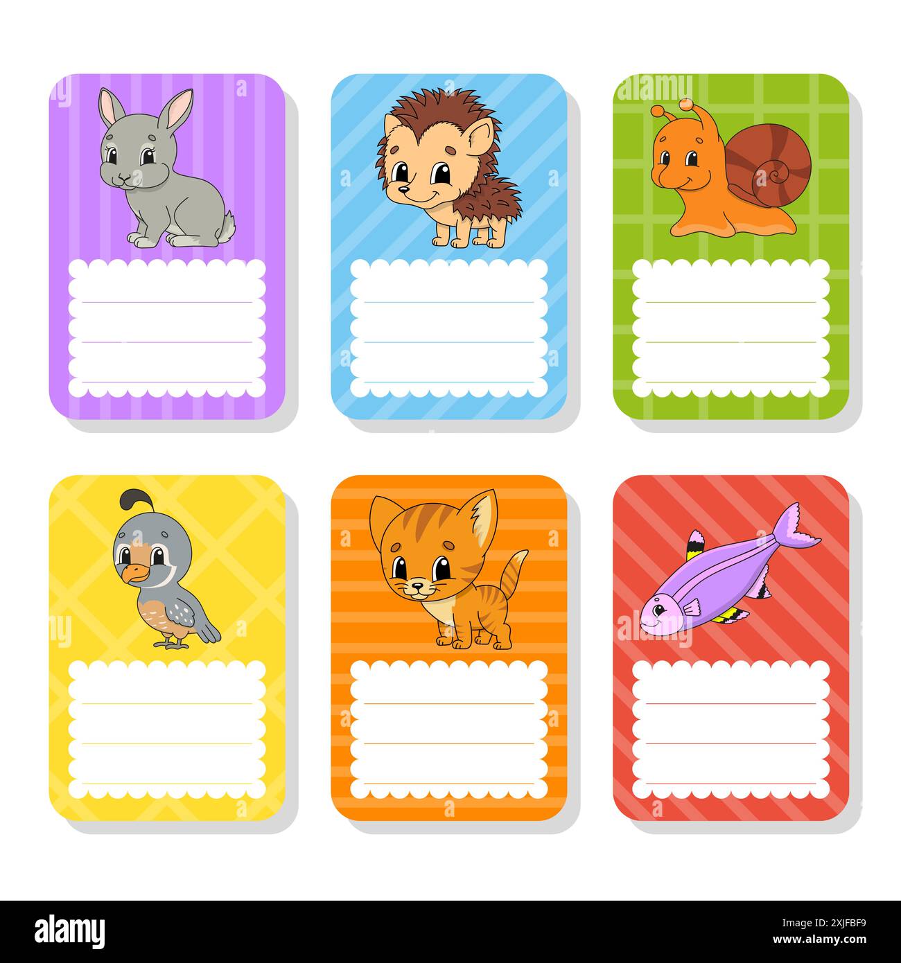 Bright stickers. Rectangular label. Color vector isolated illustration ...