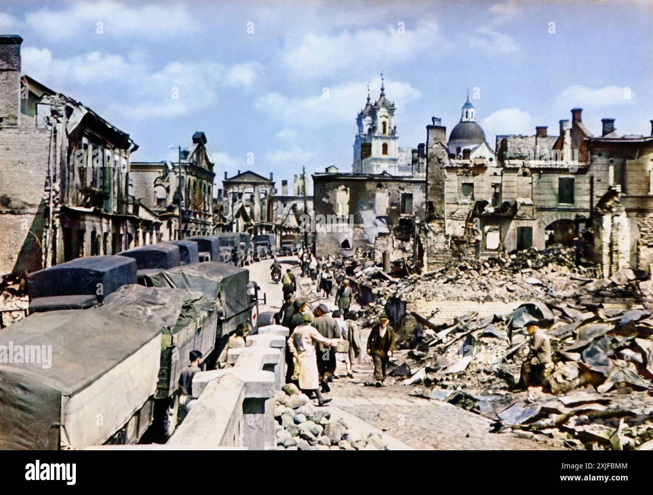 A photograph from Grodno (now Hrodna, Belarus) during the summer of ...