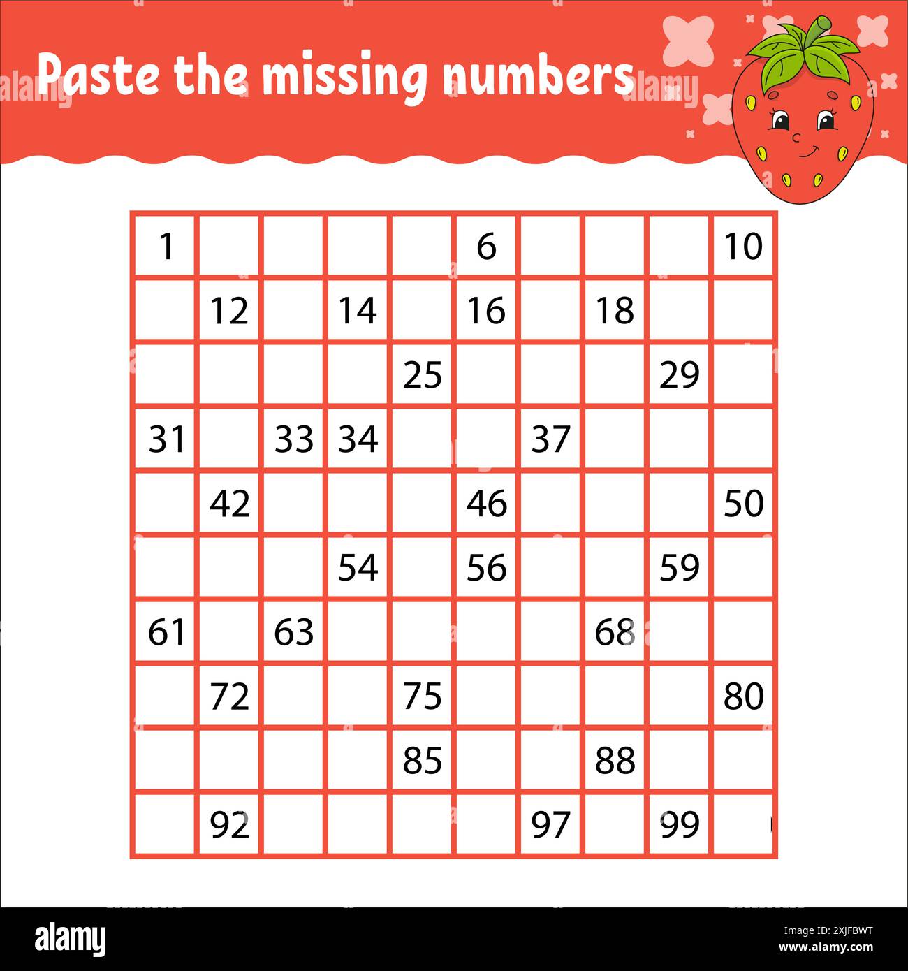 Mathematical square maze. Game for kids. Number labyrinth. Education ...