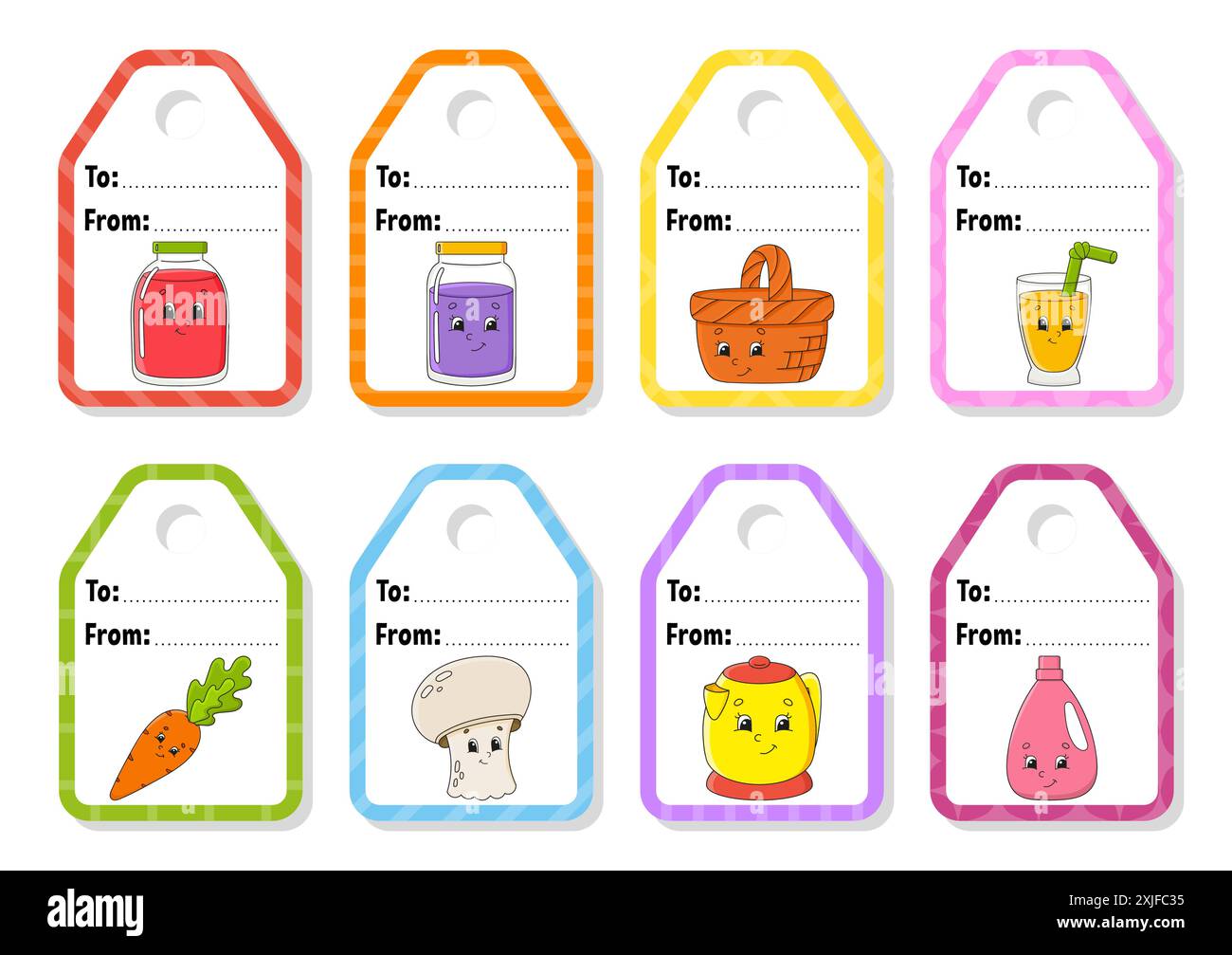 Bright stickers. Rectangular label. Color vector isolated illustration ...