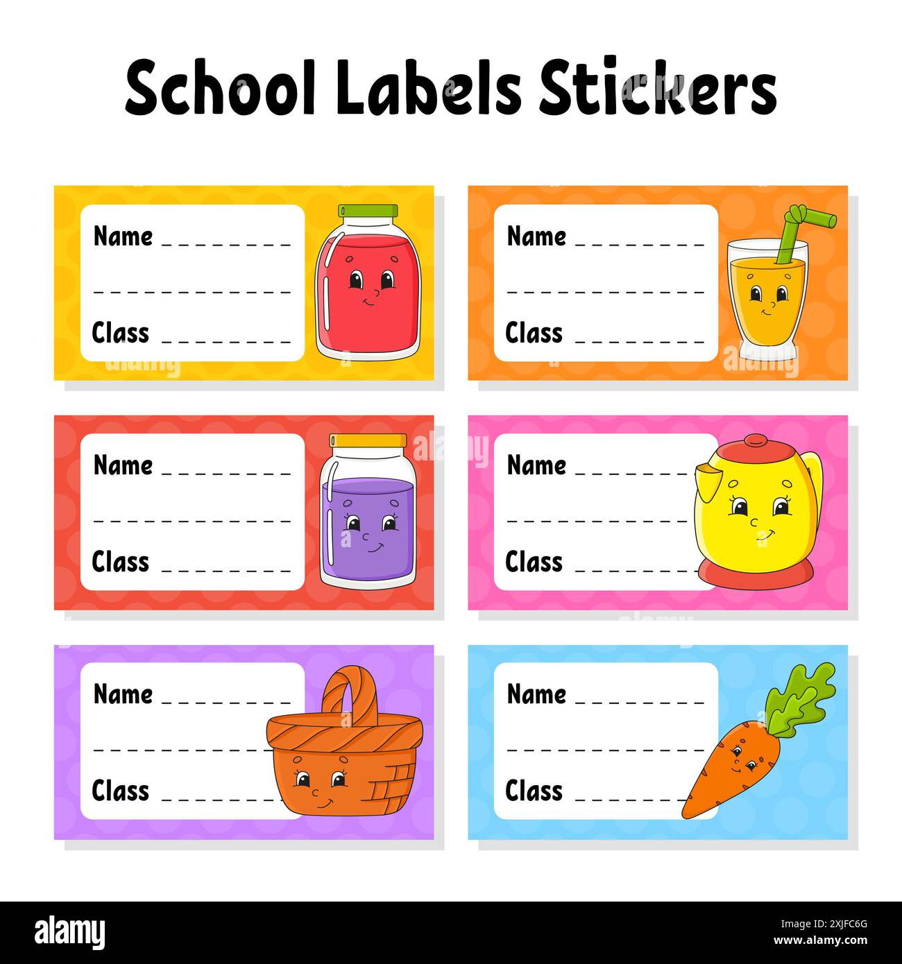 Bright stickers. Rectangular label. Color vector isolated illustration ...