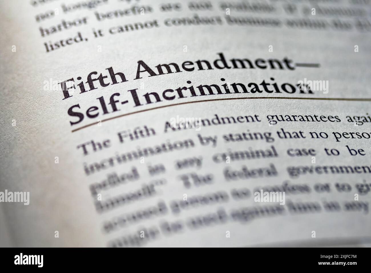 Self incrimination and legal process hi-res stock photography and ...