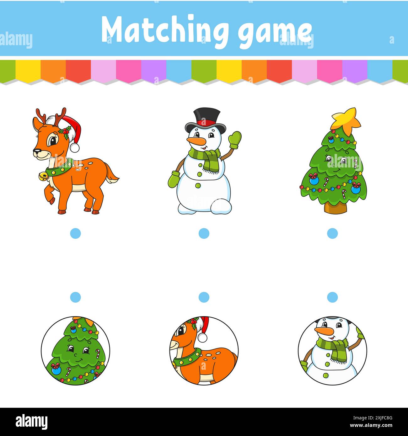 Matching game for kids. Education developing worksheet. Draw a line ...