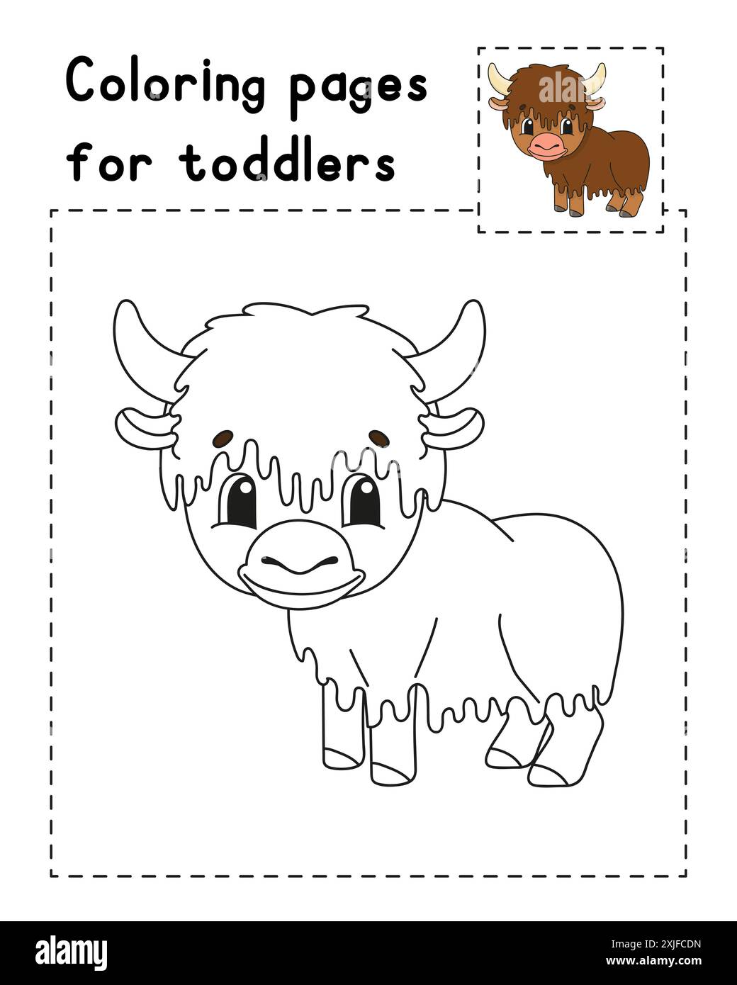Coloring book page for kids. Cartoon style character. Isolated on white ...