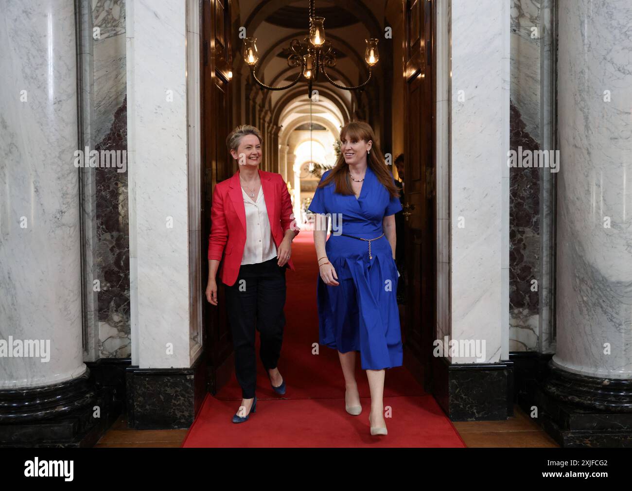 Britain's Deputy Prime Minister Angela Rayner and Home Secretary Yvette ...