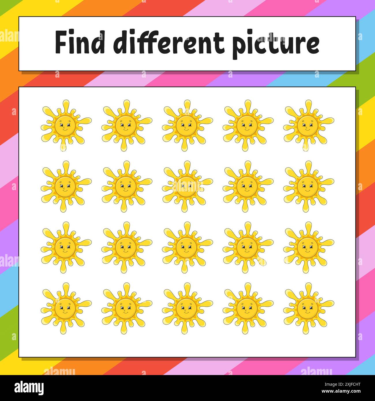 Find different picture. Educational activity worksheet for kids and ...